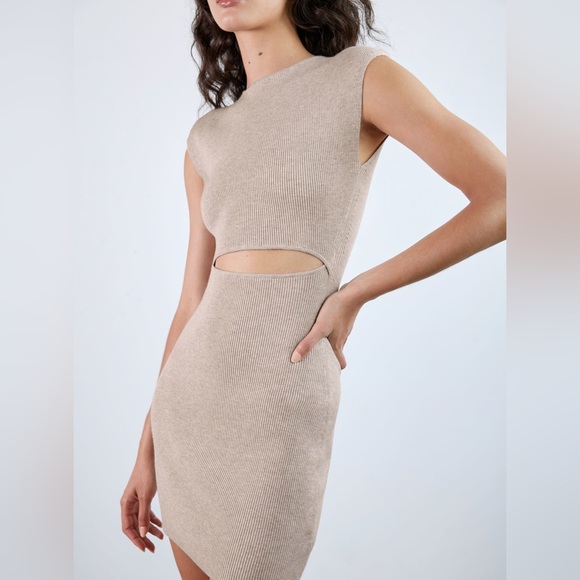 Wilfred | Dresses | Wilfred Free By Aritzia Ribbed Cutout Mini Dress ...